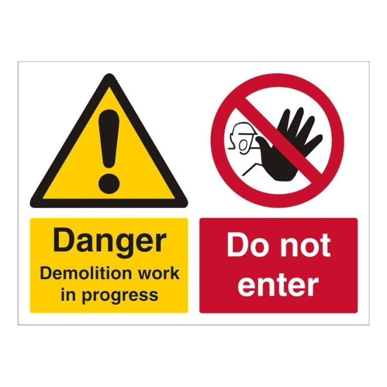 Danger Demolition work |Construction Site Signs