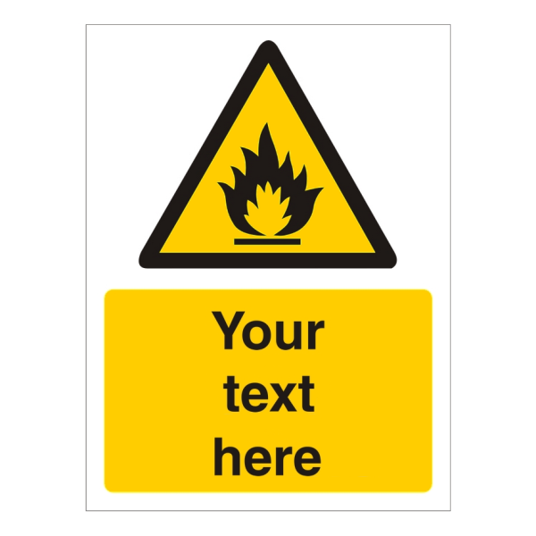 Custom Warning Sign - Add Your Own Text - Construction Site