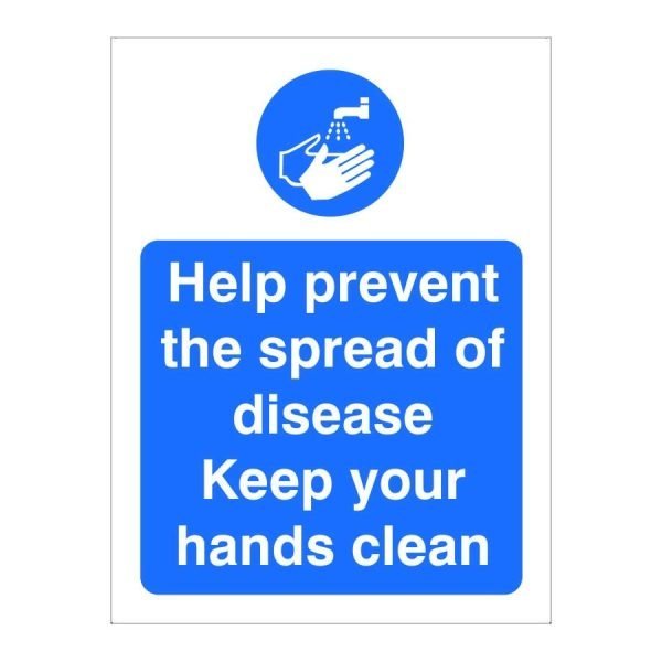 Help Prevent the Spread of Disease Sign