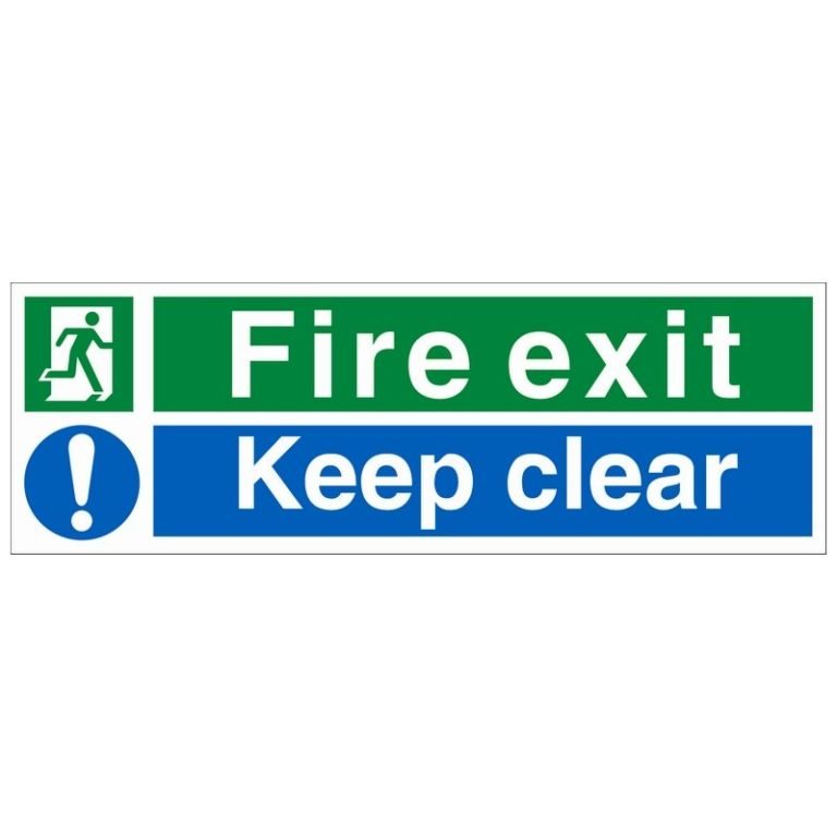 Fire exit Keep clear Fire Exit Signs|Mandatory Signs