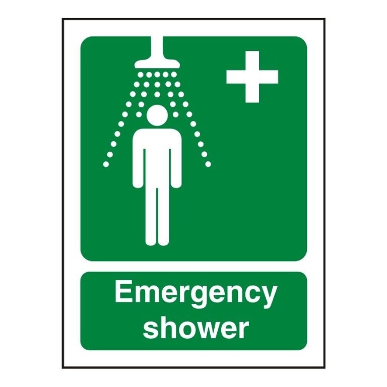 Emergency shower First Aid Signs