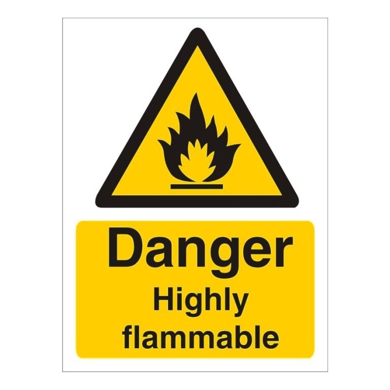 Danger Highly Flammable Warning Signs